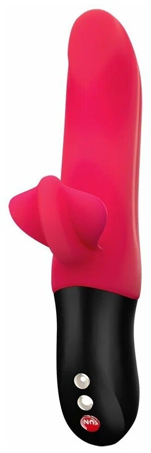 Красный пульсатор с клиторальным лепестком Bi Stronic Fusion - 21,5 см.