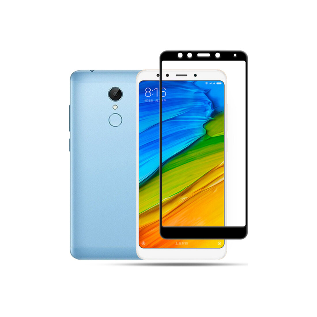 Защитное 5D стекло для Xiaomi Redmi 5 черное