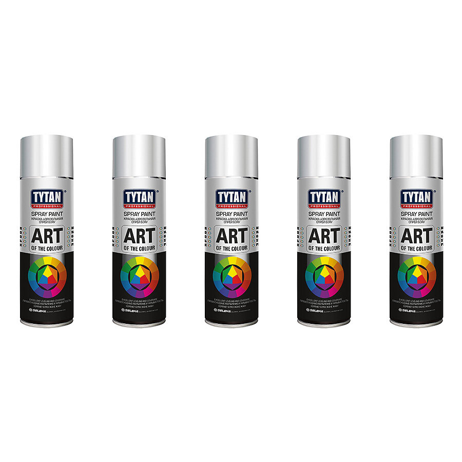 Краска аэрозольная Tytan Professional Art Of The Colour белая глянцевая RAL 9003 400 мл (5 шт.)
