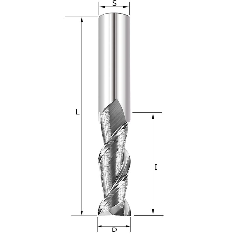 Фреза спиральная Z2 D=18x45x100 S=18 по алюминию, акрилу Rotis 138.184500AL