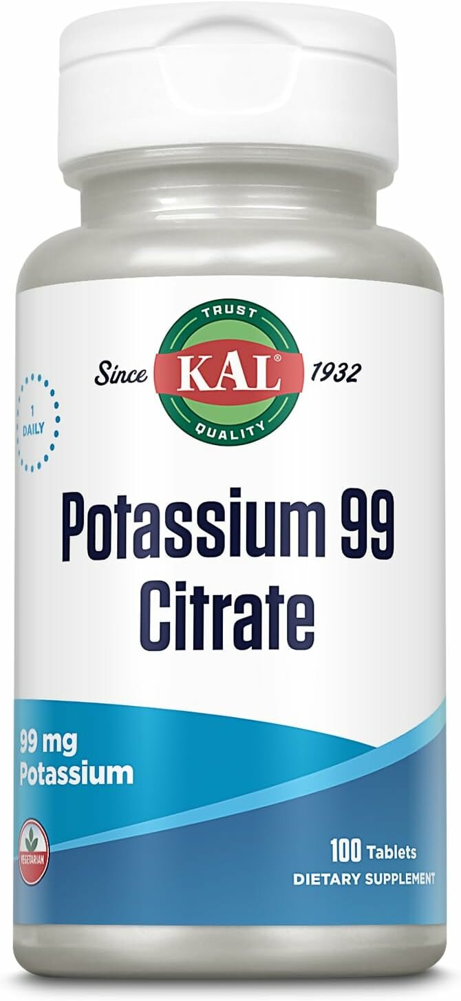 KAL Potassium 99 Citrate 100 tablets (цитрат калия)