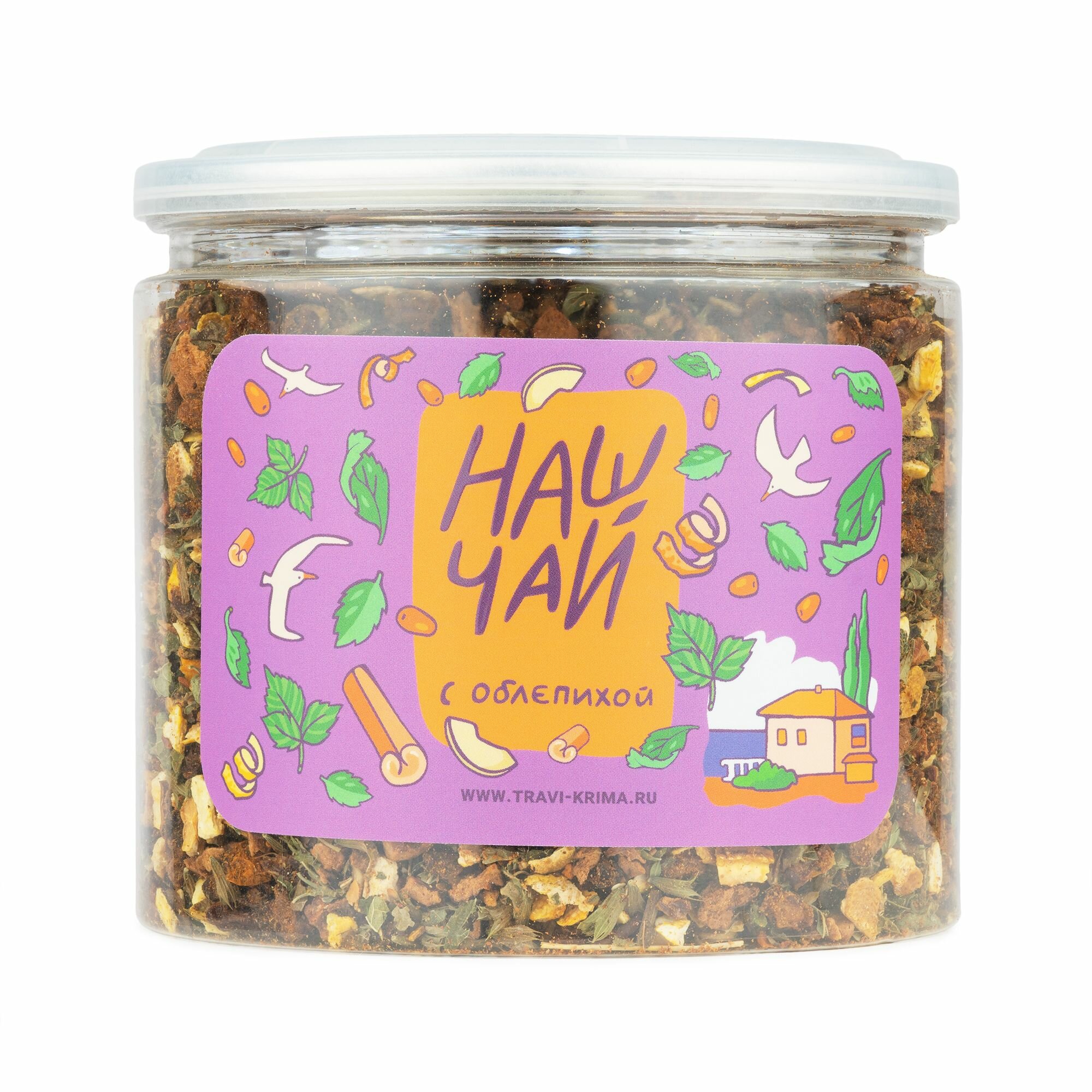 Чай Травы Горного Крыма "Облепиха", среднелистовой, листовой, 100г