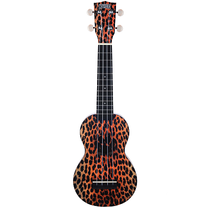 Mahalo MA1CH Укулеле сопрано с чехлом, корпус - липа, гриф - габон, накладка на гриф махагони, струны Aquila Super Nylgut, матовая, рисунок - "гепард", серия Art II сопрано