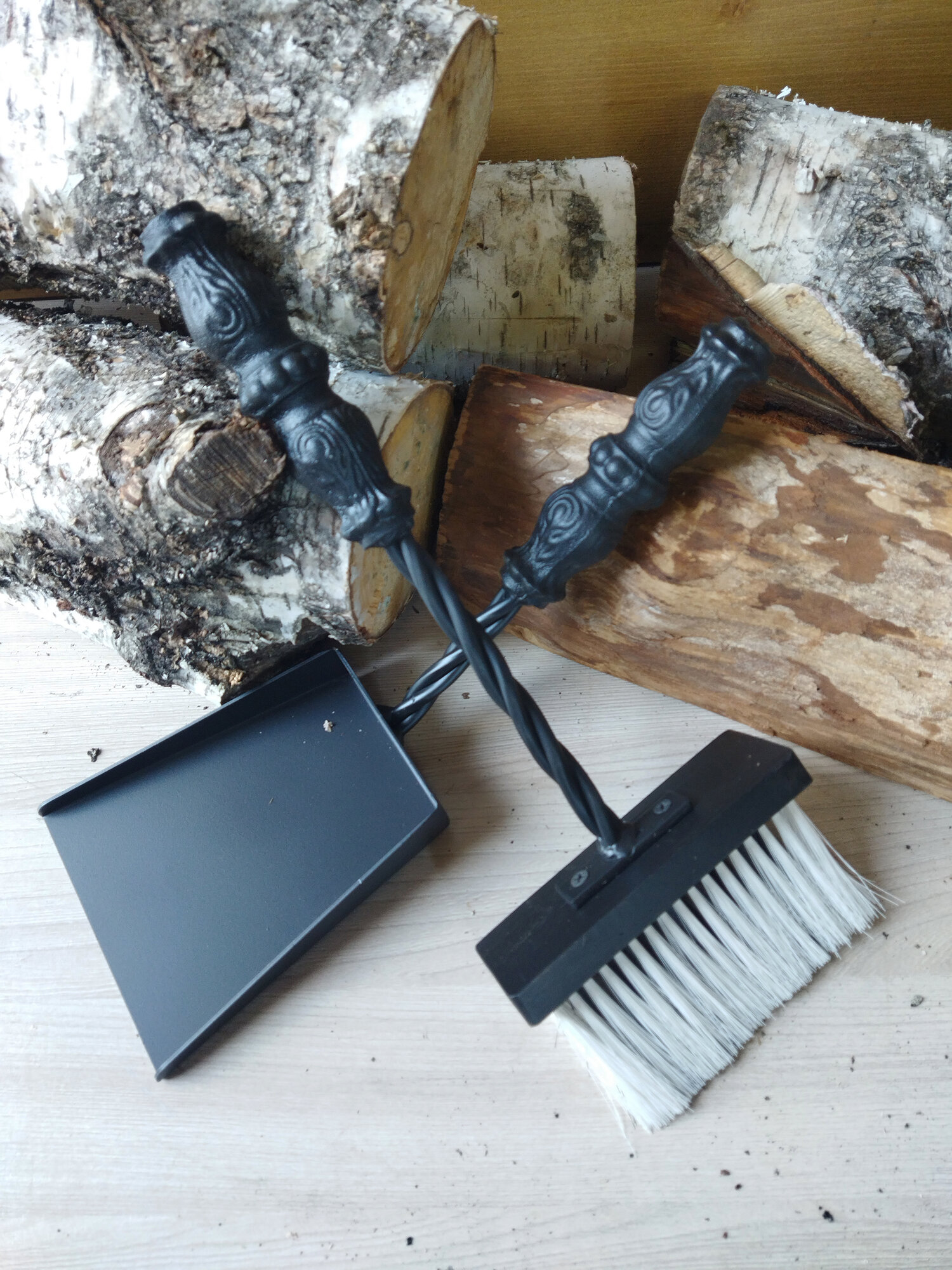 Совок и щетка каминная для уборки золы, маленький каминный набор