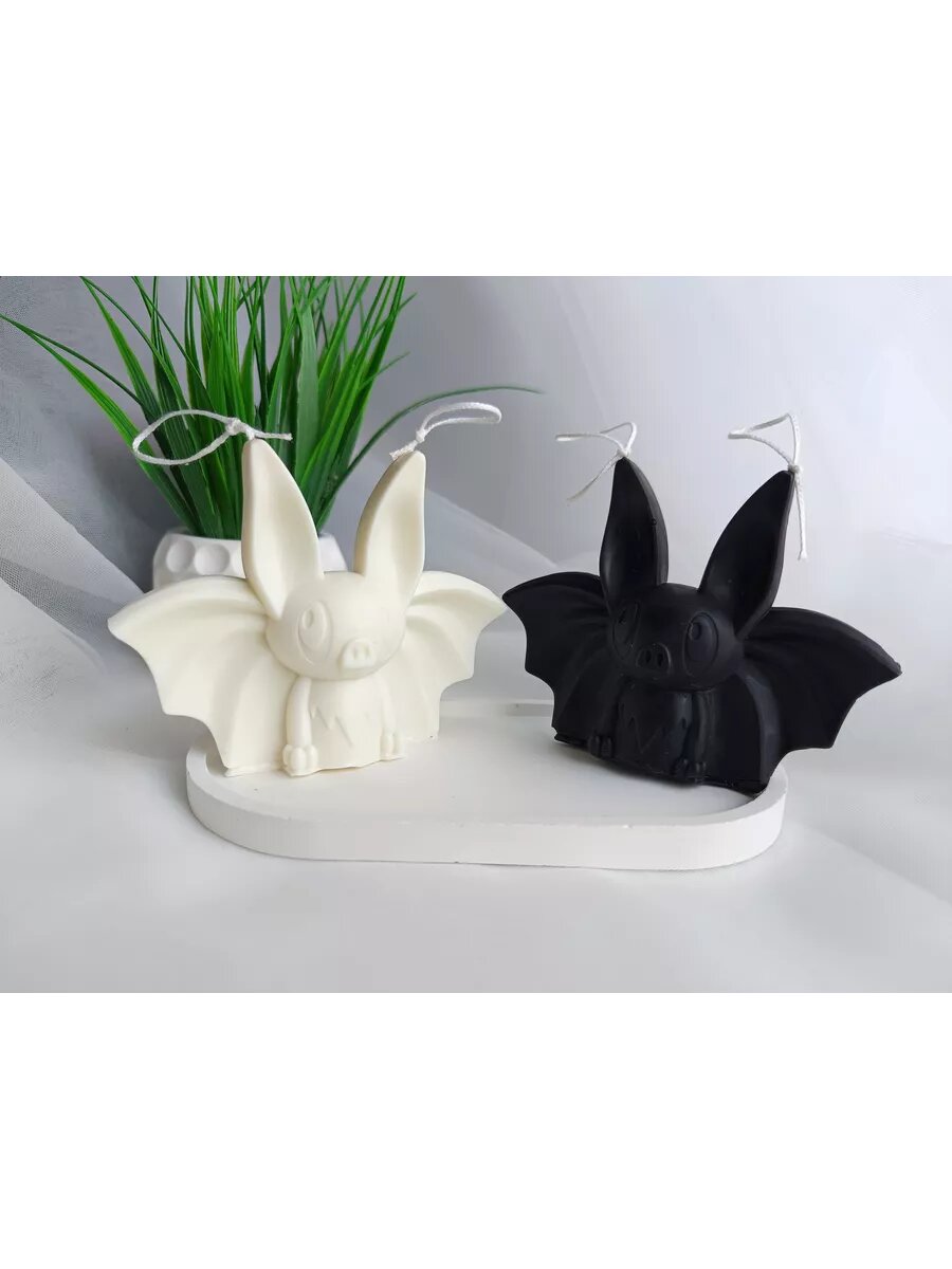 Набор декоративных свечей "Летучие мышки вампиры" 2 шт.