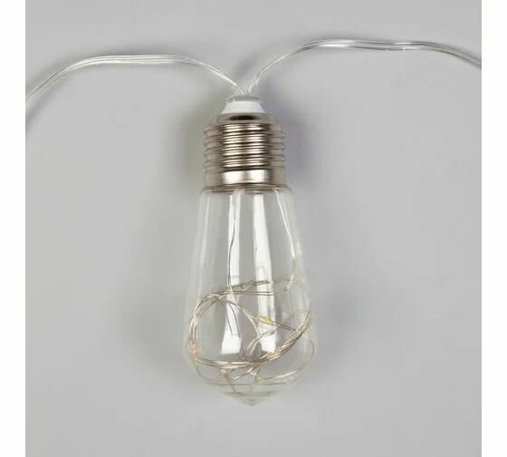 Нить Luazon ROSA 3 м, с насадками Лампа 8 см, IP20, Н. С. LED-80-12V, 8 режимов, белый 6929847 — фото 1
