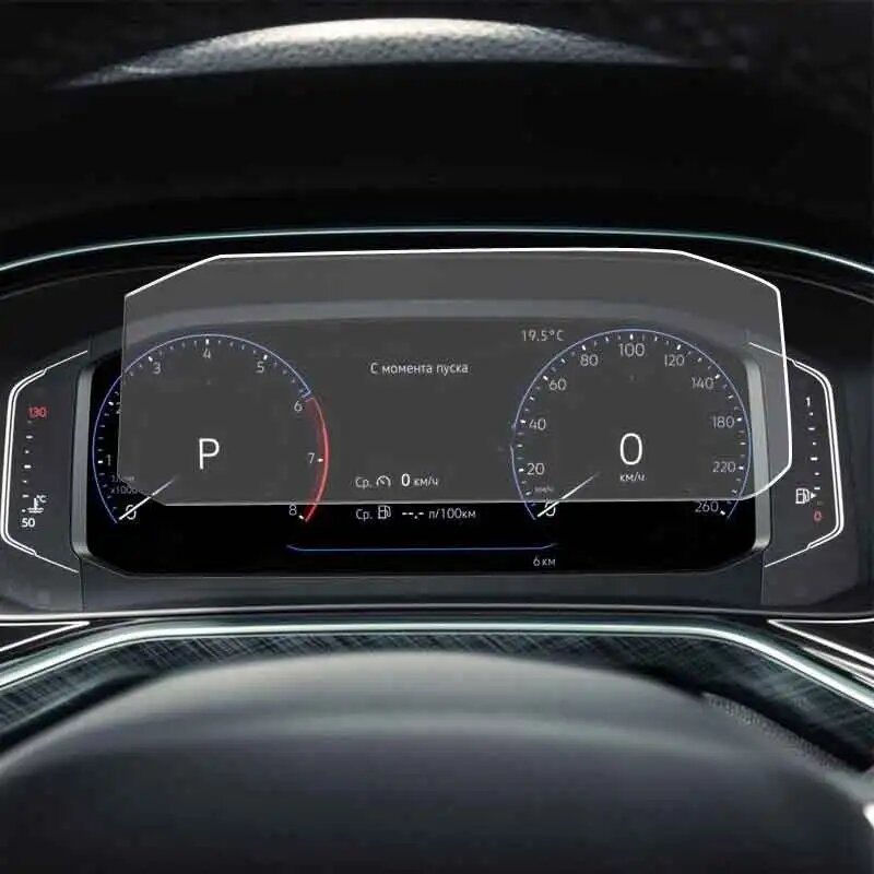 Защитная пленка для экрана из закаленного стекла для Volkswagen VW Polo Liftback 2020 2021, наклейка на экран спидометра и приборной панели