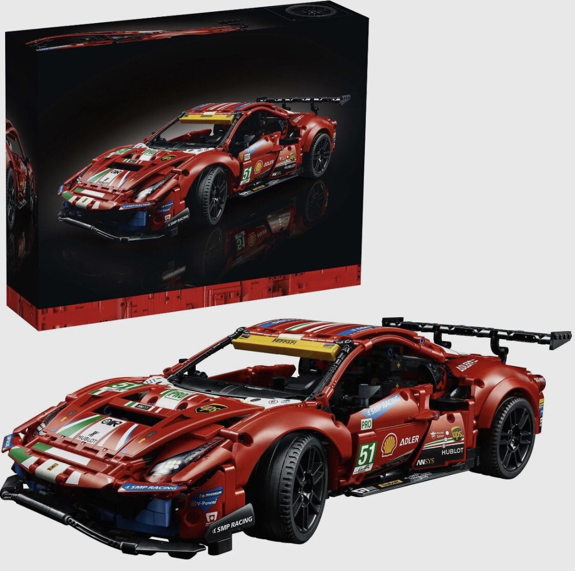 Конструктор Lion King Спорткар 488 GTE AF Corse #51 1677 деталей 19019