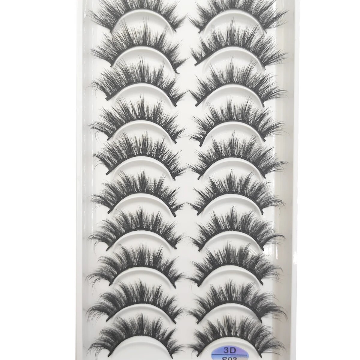 Накладные ресницы 10 пар, Цвет: 10Pairs S03