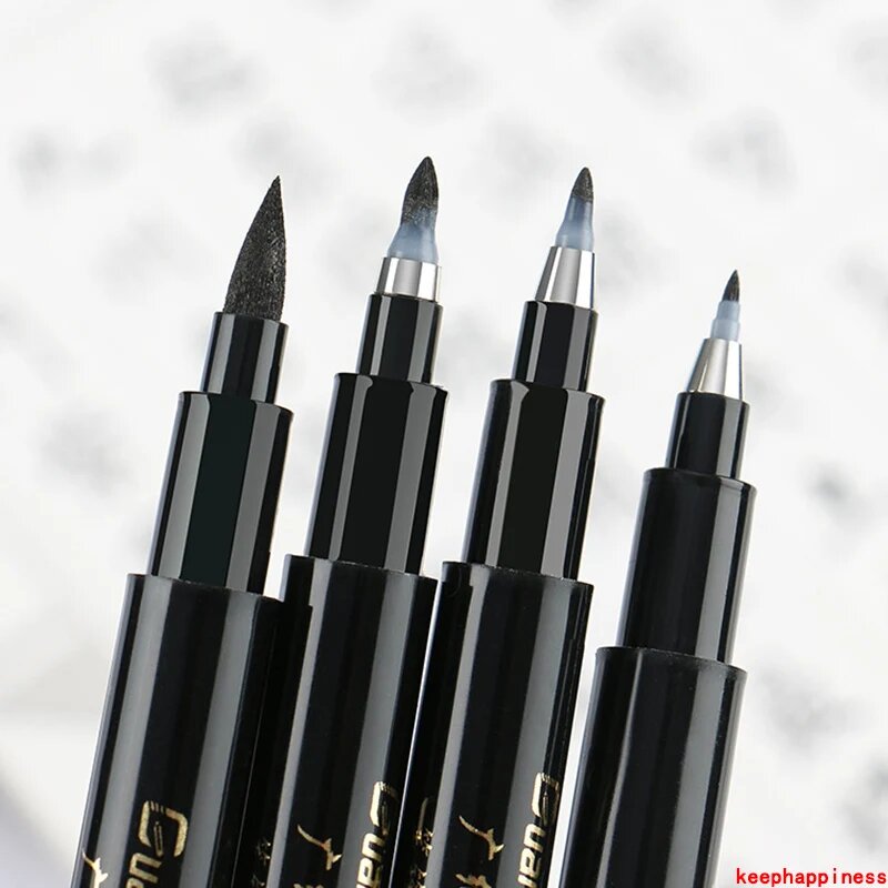 Маркеры для каллиграфии Dot Ding, 5PCs set, черные