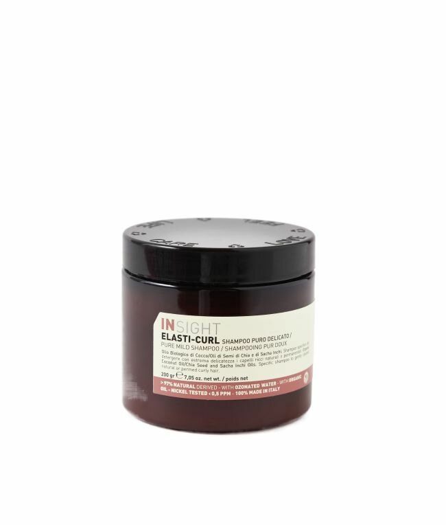 INSIGHT Шампунь-воск для увлажнения кудрявых волос ELASTI-CURL, мягкие и упругие локоны, 200 мл