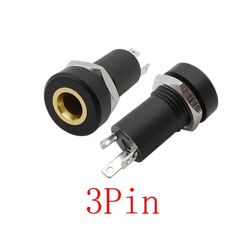 Разъем аудио 3.5 мм 3Pin, 10шт, черный