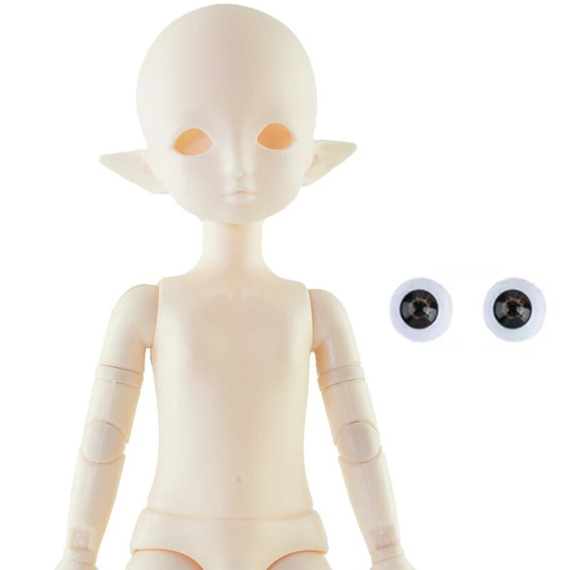 Кукла-эльф из пластика 17/30 см 22 шарнира no makeup brown eye, A (head)