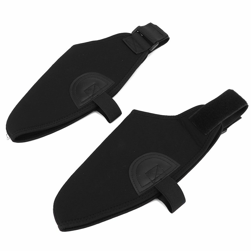 Пара защитных чехлов для лыжных ботинок с двойными пластинами, ветрозащитный чехол для лыжных ботинок, черный цвет