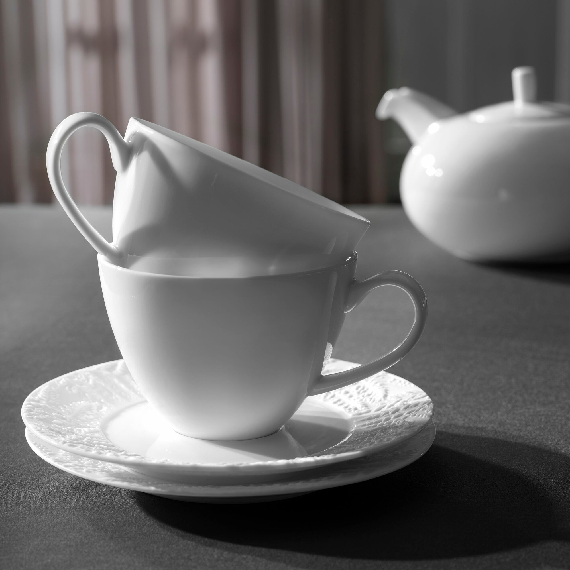 Togas Чайная пара "Айлер" бисквитный фарфор с матовым эффектом, 2 предмета
