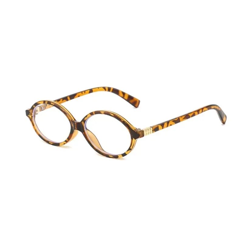 Ретро овальные очки Leopard с защитой от синего света