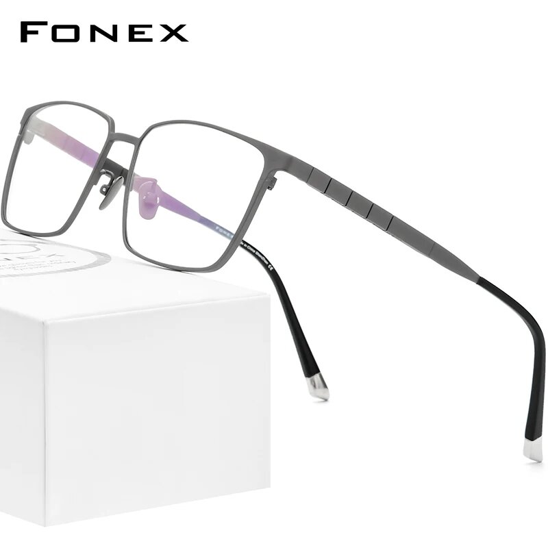 FONEX оправа для очков серая, титан, 85658