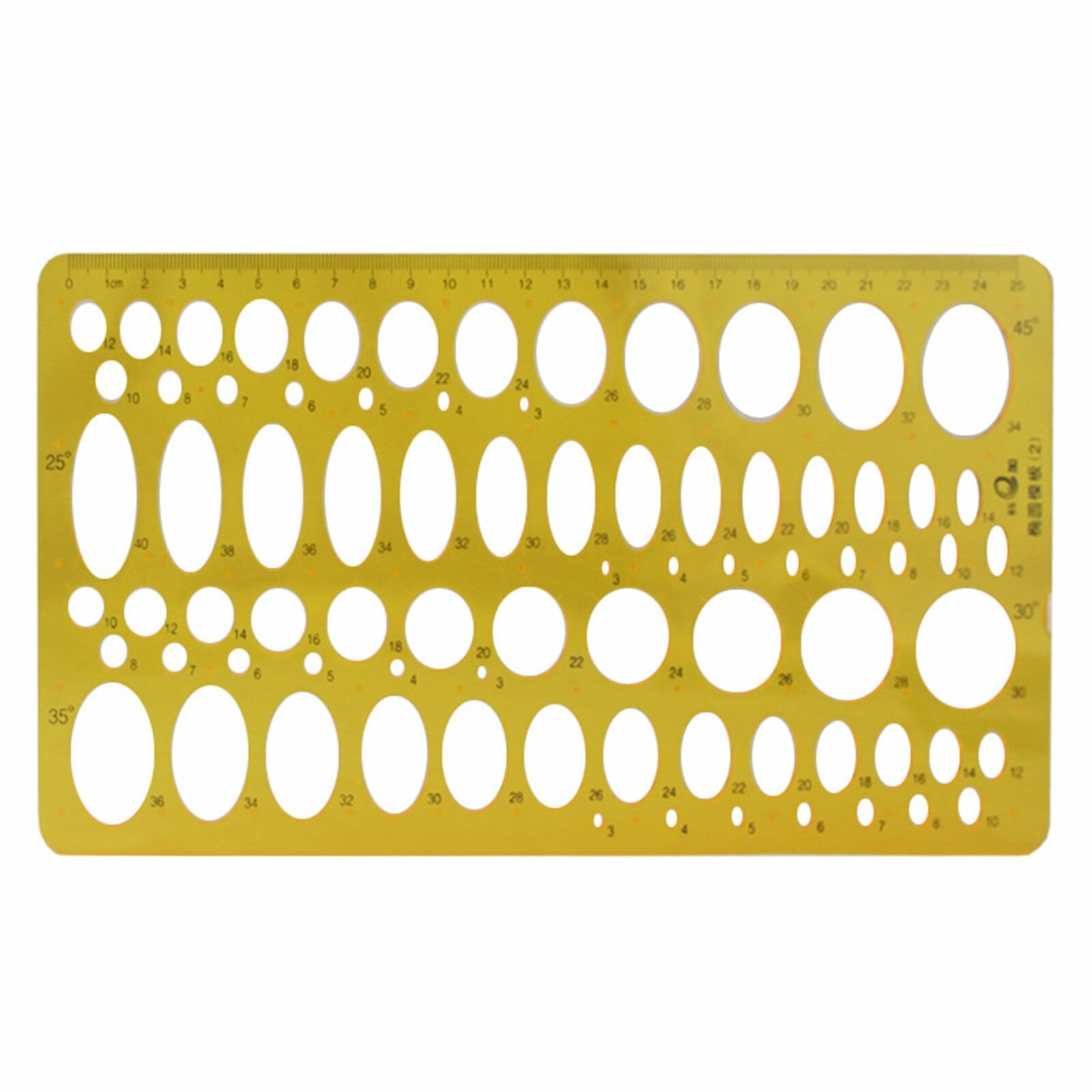 Линейка для рисования полого архитектурного чертежного круга-012 овальный шаблон 2