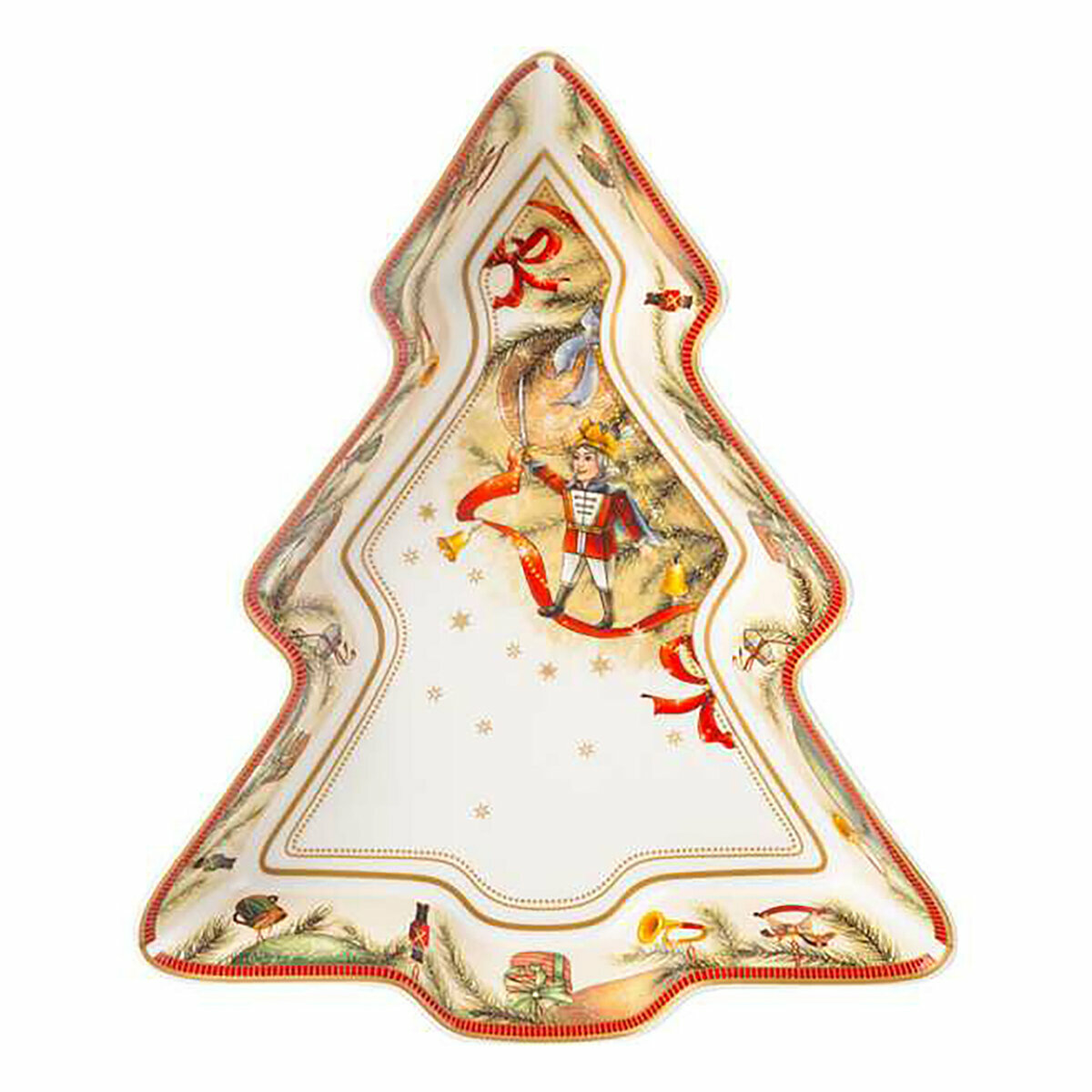Lefard фарфоровая посуда Щелкунчик Блюдо Ёлка 85-1924-XG43 праздничная сервировка дома