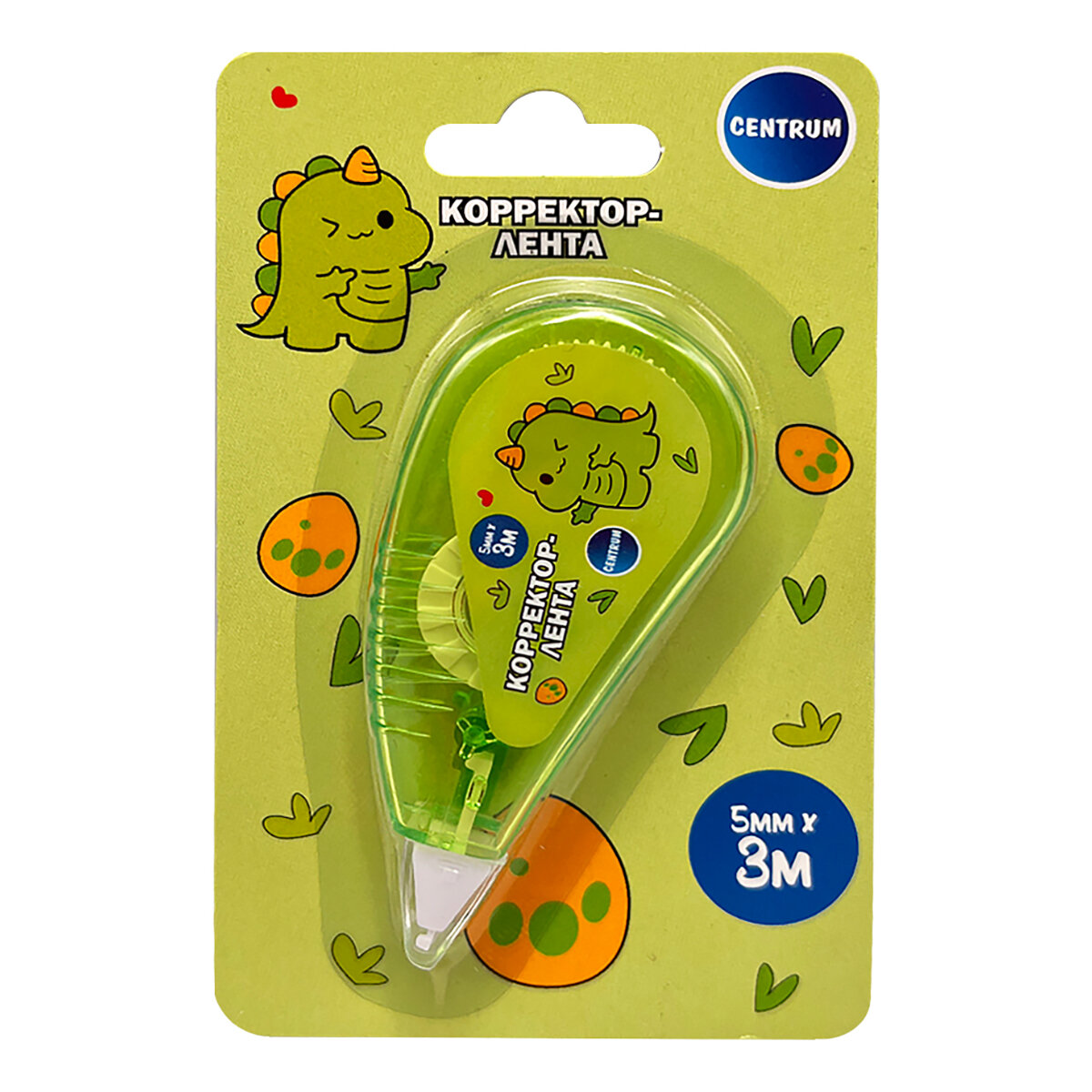 Centrum Корректор-лента 5 мм х 3 м Динозаврик 75696-CK07 для офисных и школьных заметок