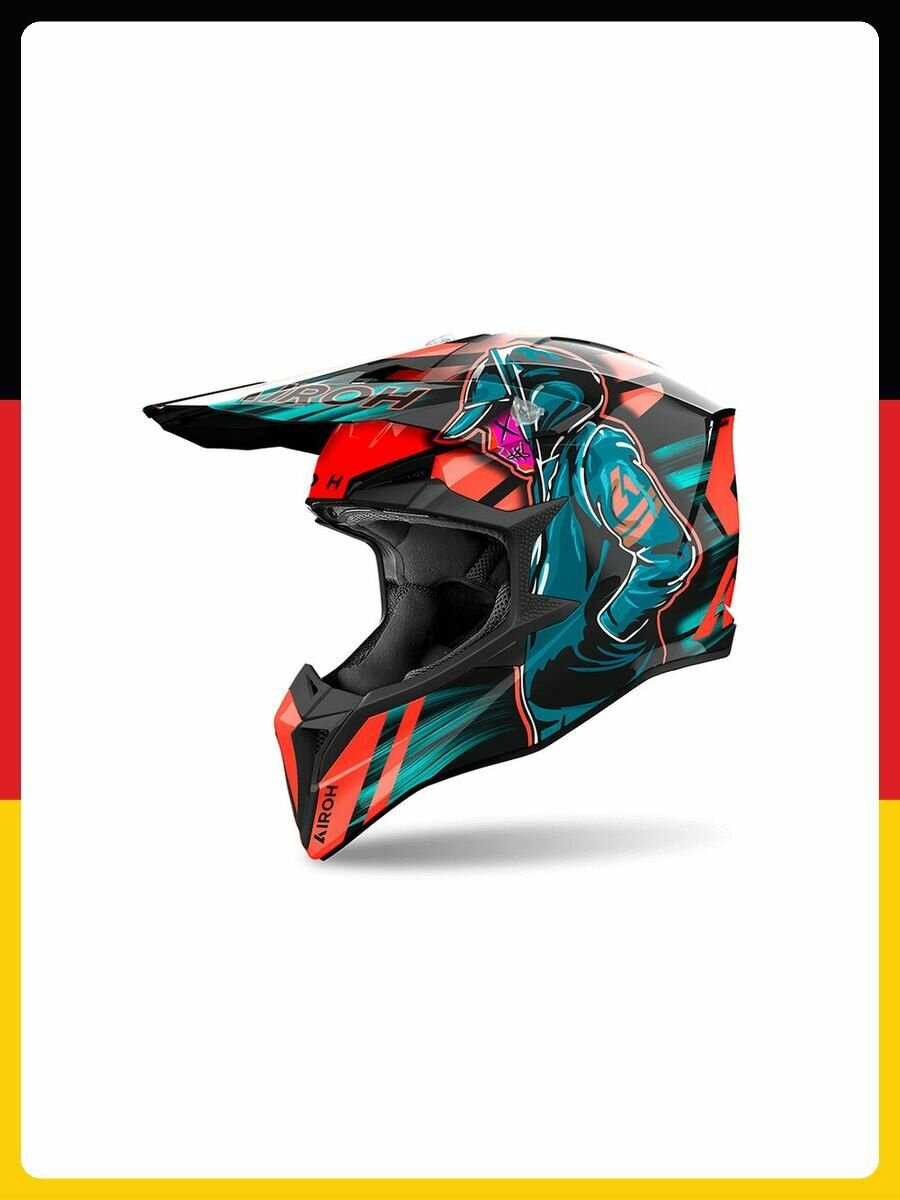 Мотошлем Кроссовый Airoh PAI49A13919CO4S Wraap