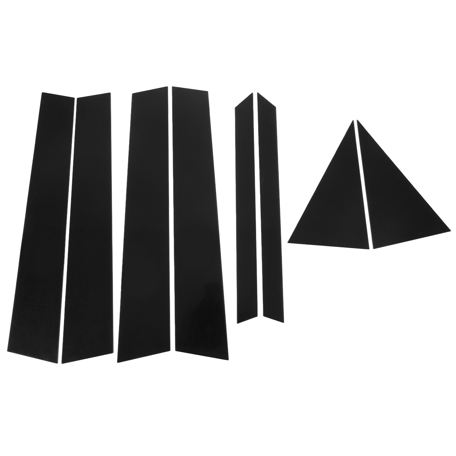 8 шт. Накладки на дверные стойки, глянцевые, черные, в стиле 4D, из поликарбоната, гладкая поверхность, для замены на Infiniti FX35 FX45 2003-2008 гг.