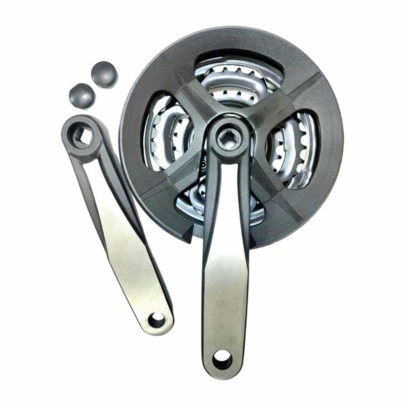 Дорожный складной велосипед: скоростной шатун, серебро