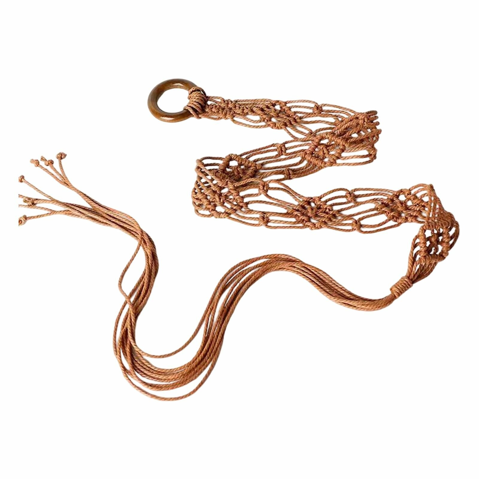 Узелковый пояс в стиле бохо многоцветный плетеный цепочка на талии