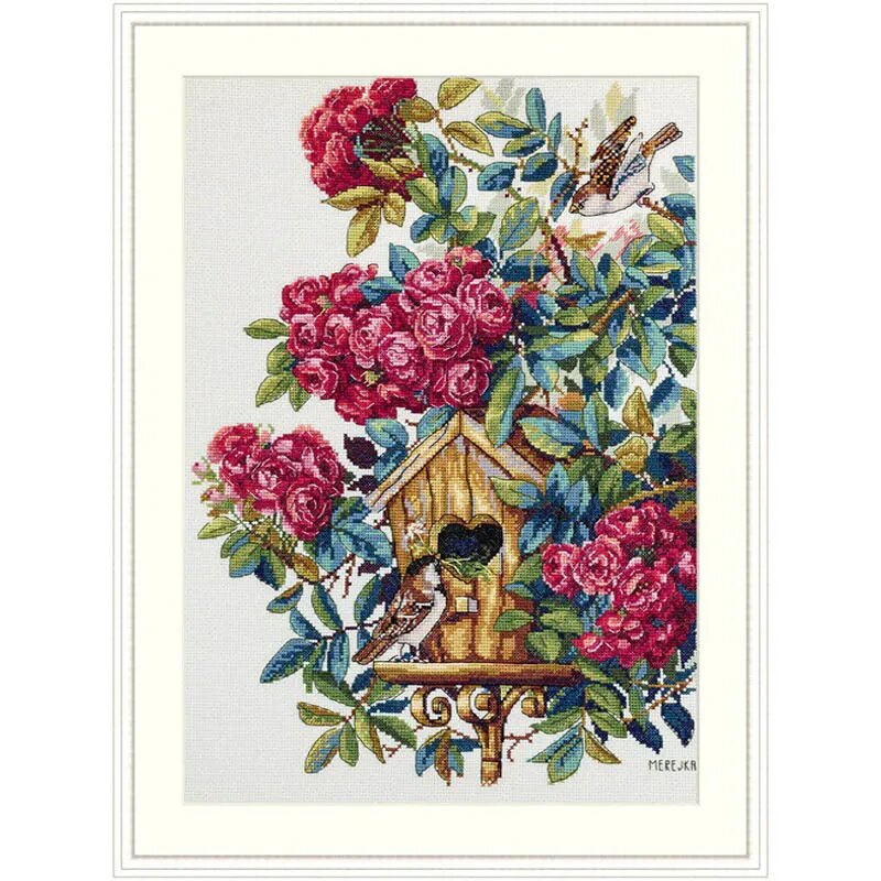 Наборы для вышивки крестом Merejka K-150 Роза Куст 14CT unprint canvas