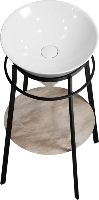 Консоль под раковину KERAMA MARAZZI Cono CO.44\BLK. M черная матовая