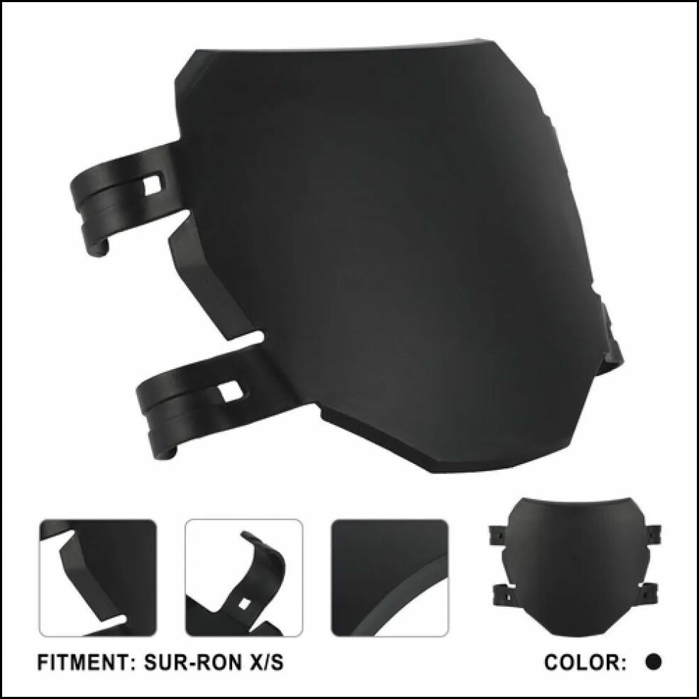 Щиток переднего номера мотоцикла (чёрный) для Surron Sur Ron LBX, Talaria Sting MX3/R, Talaria Sting MX4, Talaria Sting MX5, Talaria XXX, E-Ride , Rawrr Mantis, Ebox Dragster и ETM