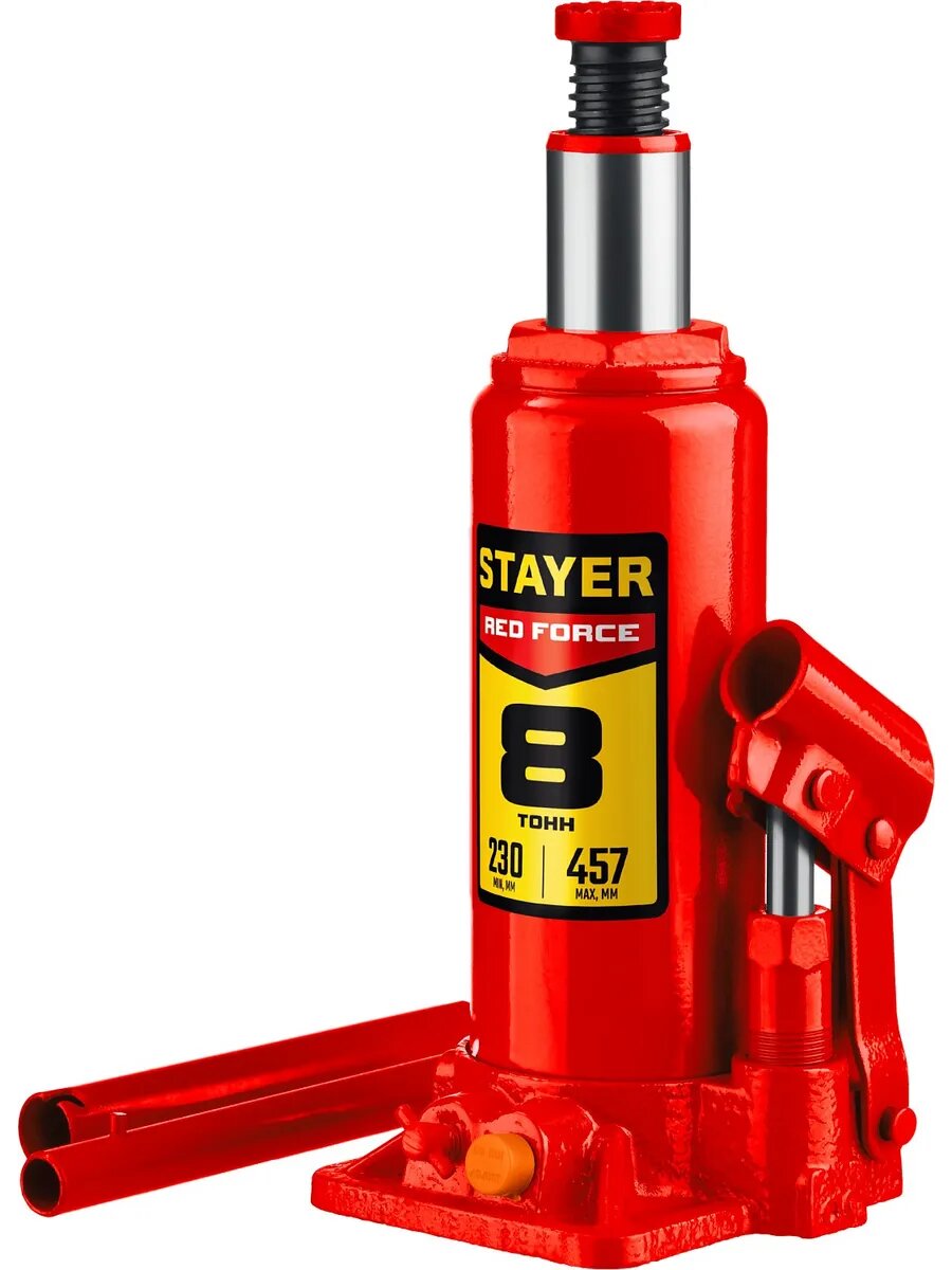 RED FORCE, 8 т, 200 - 385 мм, бутылочный гидравлический дом