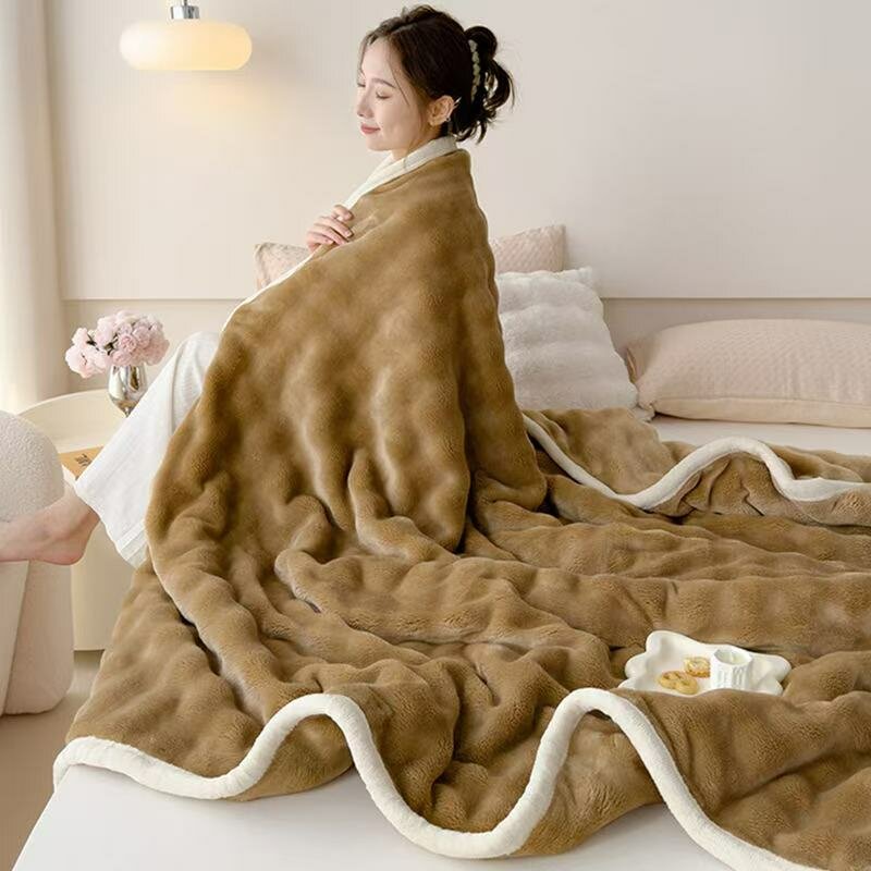 KDV Пушистое одеяло из искусственного кроличьего меха 1.5x2.0m 1pc blanket, 9