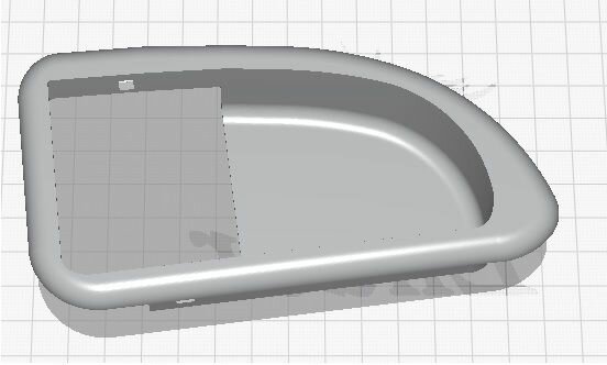 Toyota mark 2 90 накладка ручки двери левая (ракушка) (3D печать)