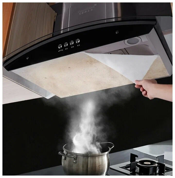 Фильтровальная жиропоглощающая мембрана (бумага), фильтр для кухонных вытяжек (рулон 10м х 46см)