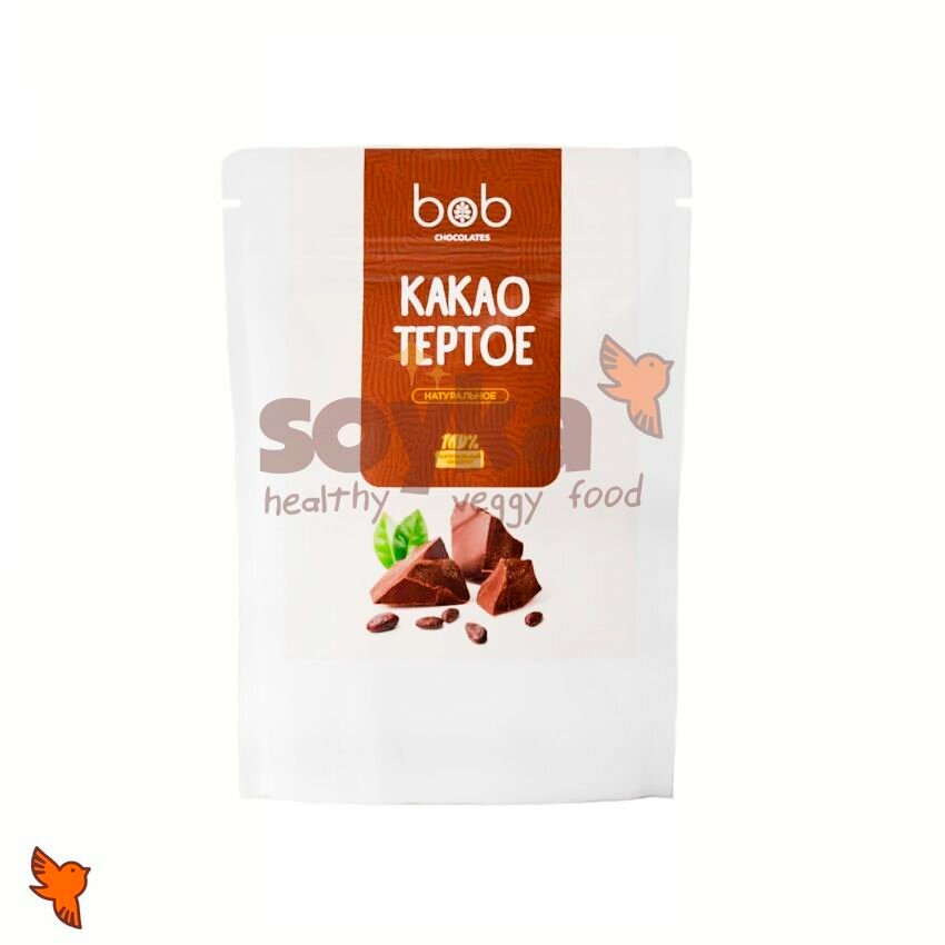 Какао тертое натуральное Bob, 200г