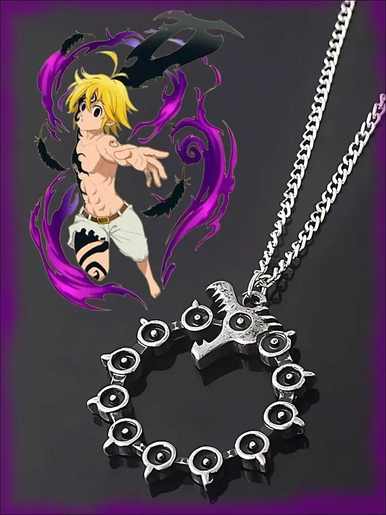 Кулон Уроборос Тату Мелиодаса из Аниме Семь смертных Грехов