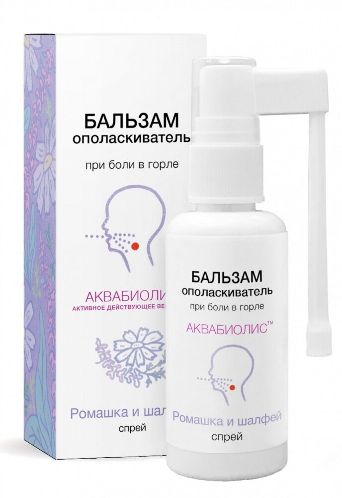 Спрей бальзам для горла "Ромашка и шалфей" 50 мл.