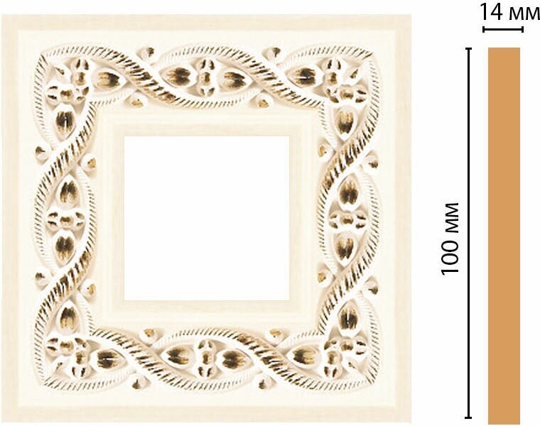 Вставка Цветная Decomaster 157-2-6 В100хШ100хД14 мм / Декомастер.