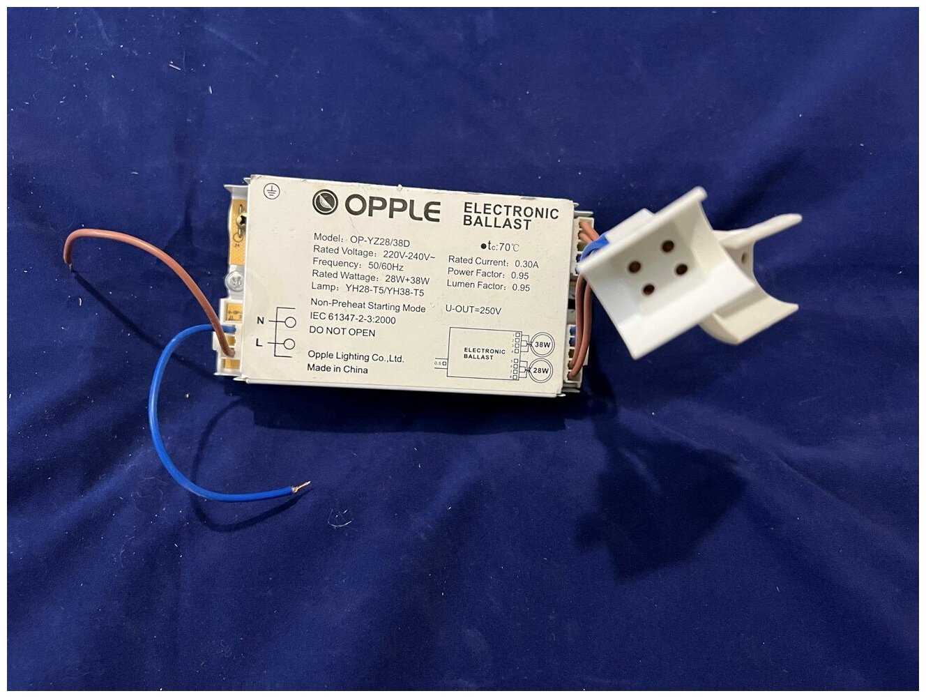 ЭПРА OP YZ 66D 28/38D под круглую лампу с цоколем G10q