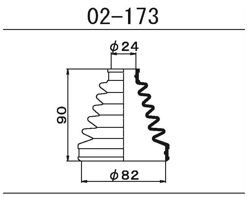 Пыльник шруса внешнего Maruichi 02-173