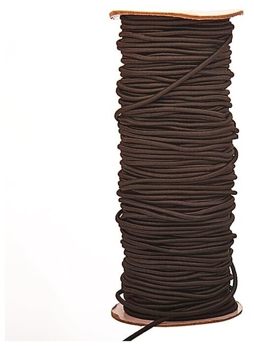 Шляпная эластичная резинка черная 2 мм 20 метров для рукоделия