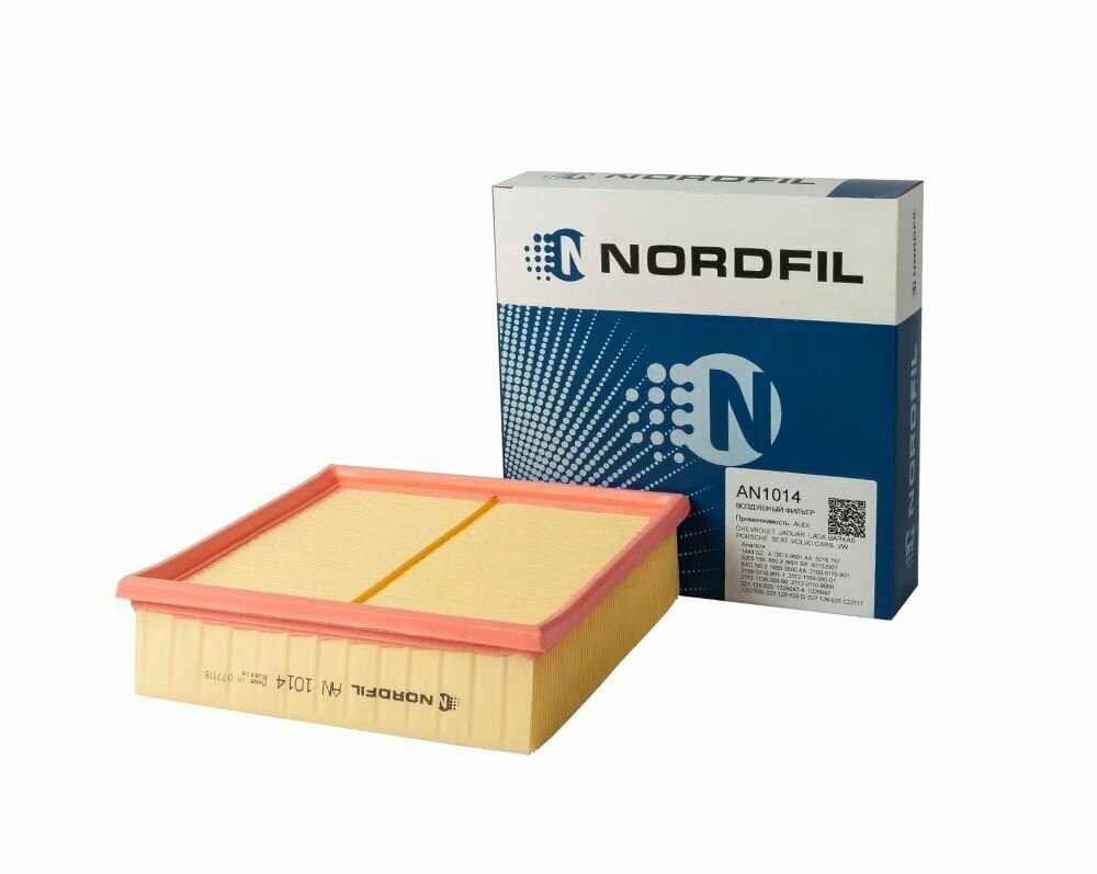 Фильтр воздушный NORDFIL AN1014 ВАЗ (инжектор) ВАЗ 2110, 2111, 2112, Priora, Granta, Kalina, Niva, Samara