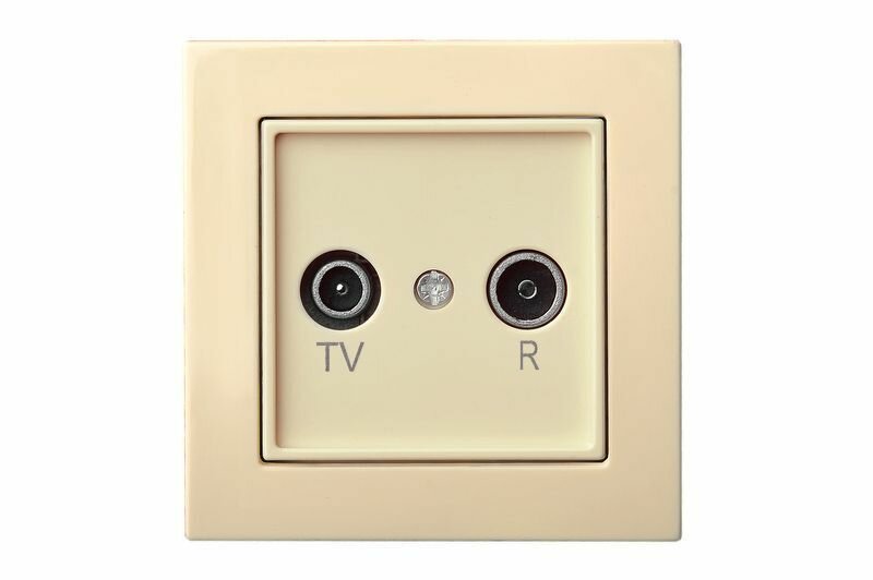 LIREGUS Розетка Телевизионная и Радио Оконечная (TV+R) Бежевая LIREGUS EPSILON