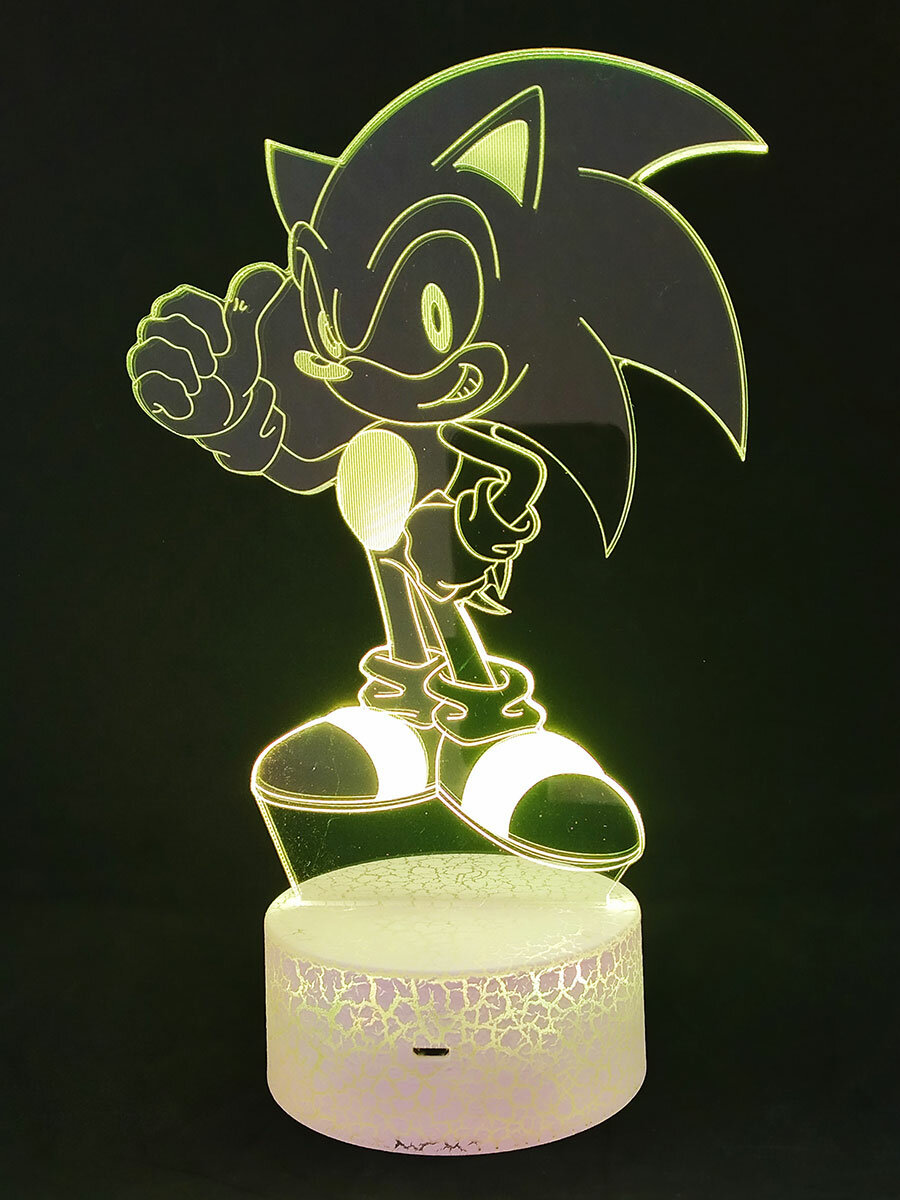 Детский 3D ночник Sonic — фото 1