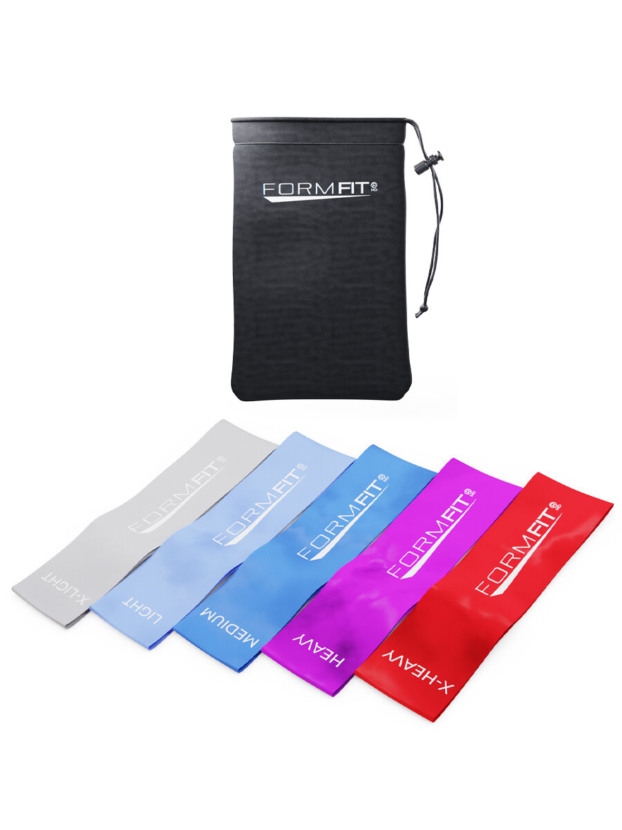 Резинки для фитнеса DFC / Ленточный эспандер набор 5 шт