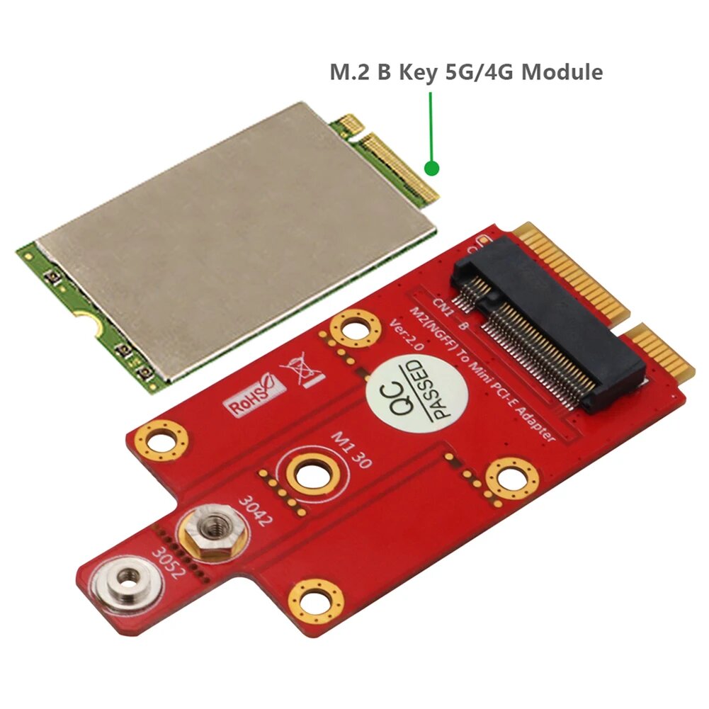 Адаптер M.2 Key B на Mini PCI-E ALLOYSEED