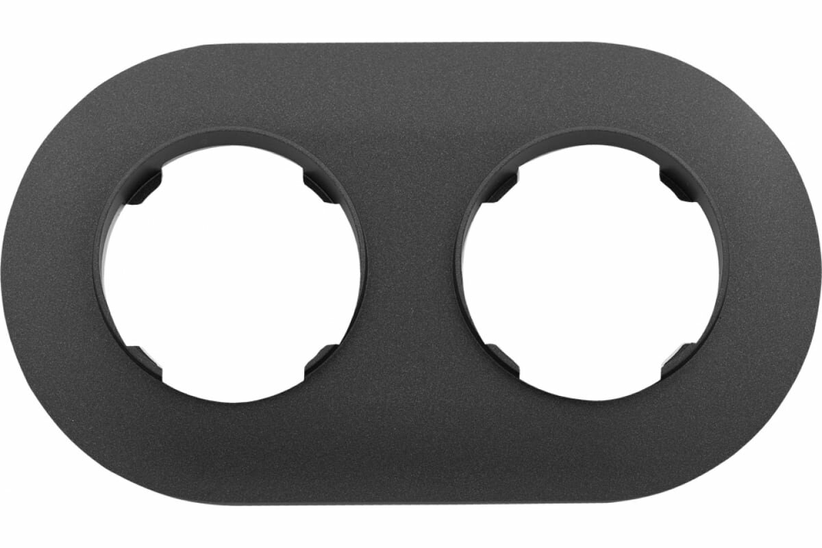 Bylectrica рамка 2-х местная серия прованс круг графит для электрощитовой юлиг.735212.499