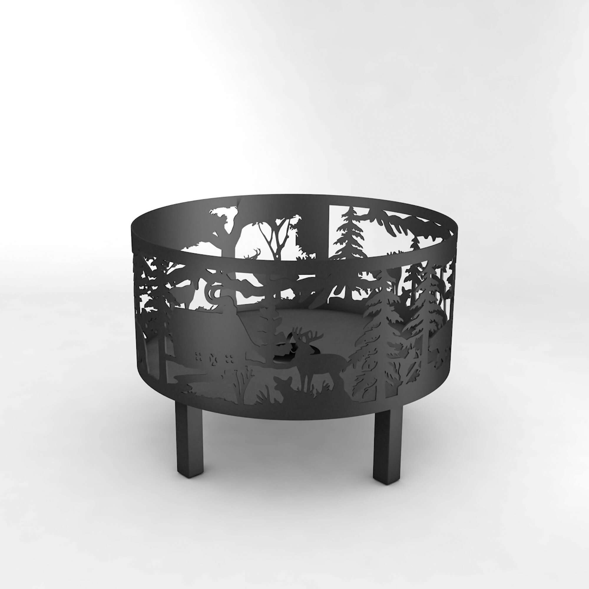 Костровая чаша Домик с животными 60 см 0,3 см