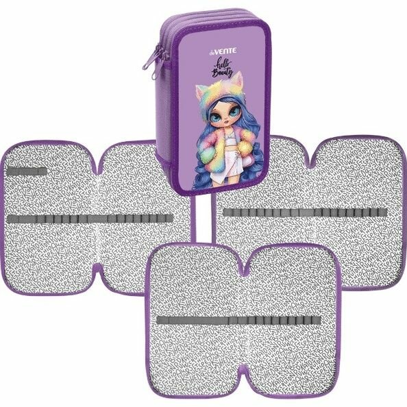 Пенал 3секц. д/дев. 205*120 "deVENTE. Beauty" картон с конгревным тиснением